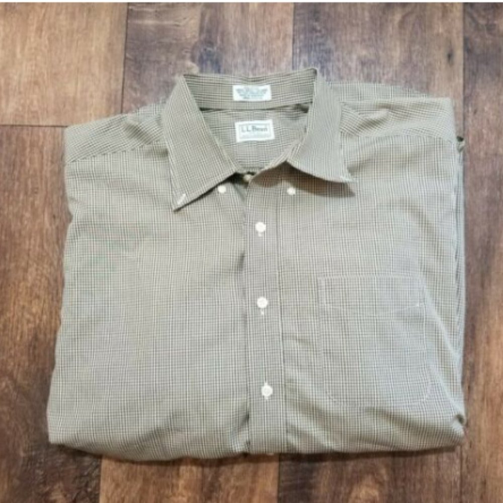 L.L. Bean Single Needle Tailoring Button Up Shirt - Gem
